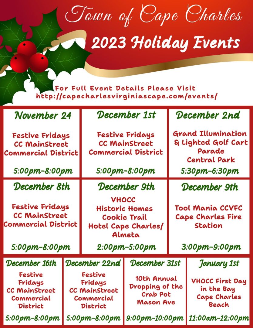 Events from February 3 – November 24, 2023 – Cape Charles